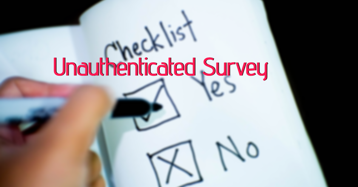 Salesforce Unauthenticated Survey - Tech Talk